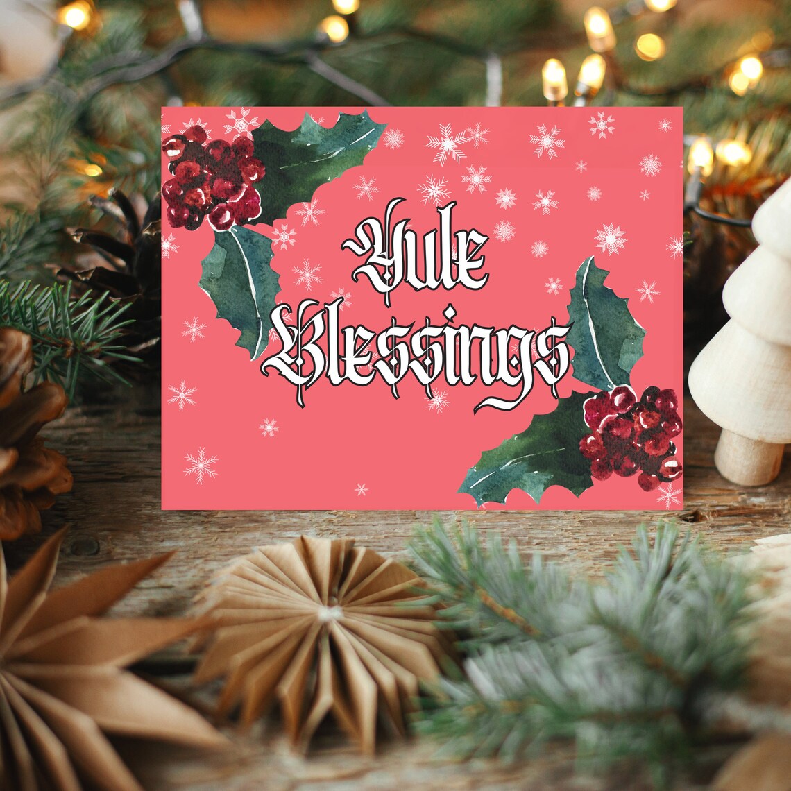 Printable Yule Cards, Yule Cards, Winter Solstice Card, Pagan Yule ...