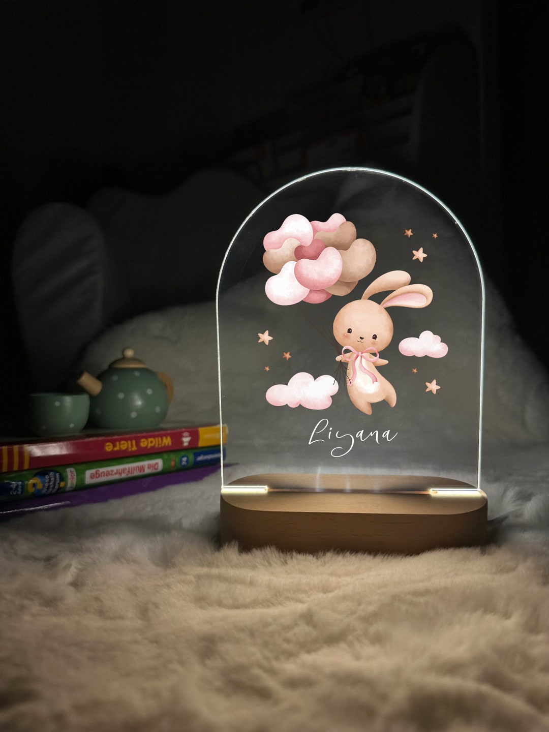 Personalized Night Lamp: Gift for Birth, Baptism or Christmas, Tailor ...