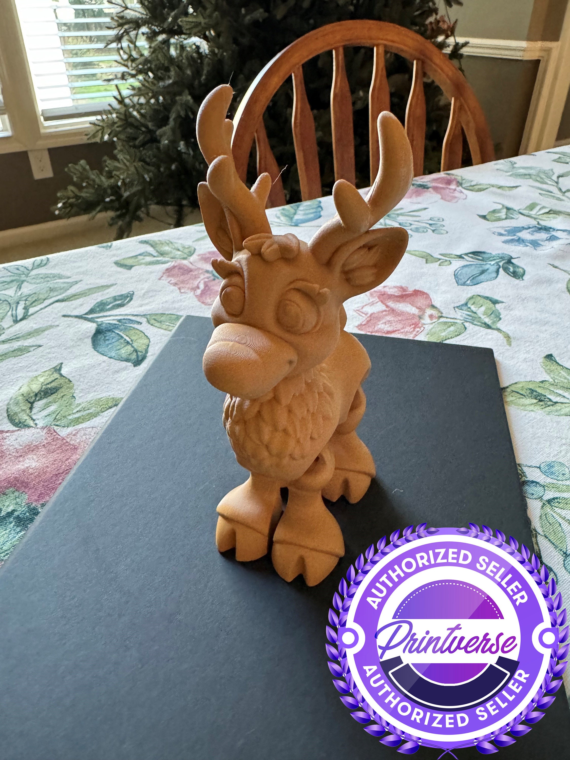 3D Printed Cartoon Reindeer – Cute Articulated Holiday Desk Toy ...