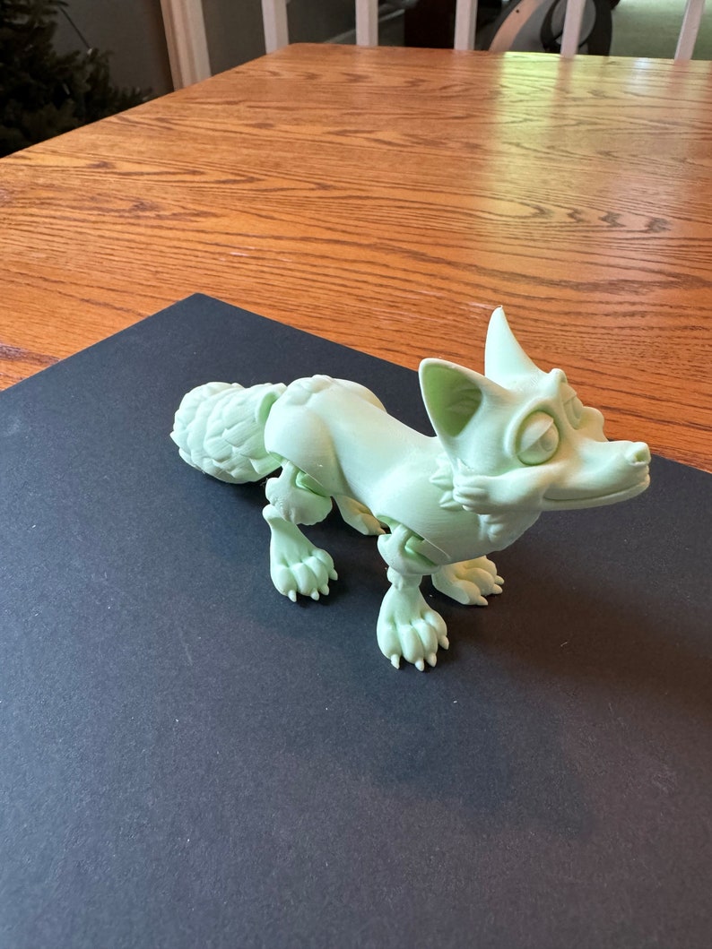 Cute 3D Printed Articulated Cartoon Arctic Fox | Poseable Fidget Toy ...