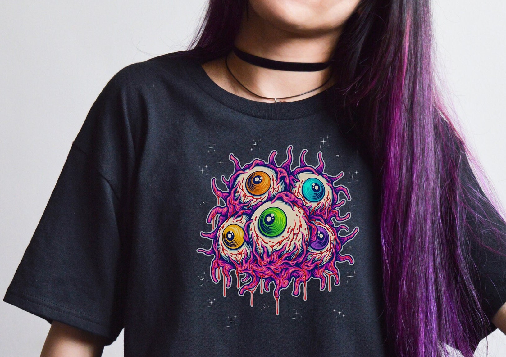 Weirdcore Eye Shirt, Pastel Goth & Whimsigoth Clothing, Gothic Unisex ...