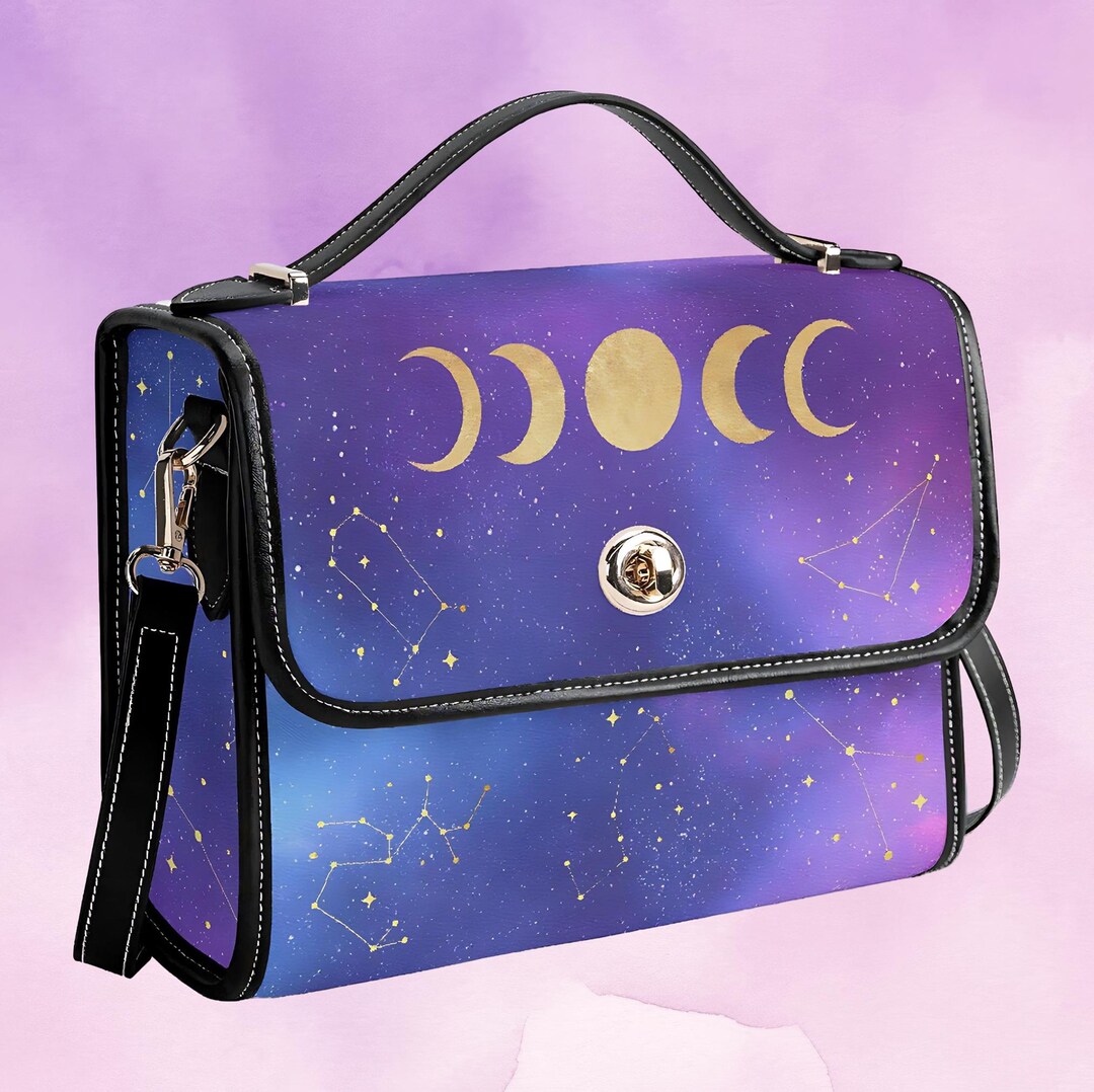 Celestial Moon Phase Satchel Bag for Women Into Witchy, Pastel Goth ...