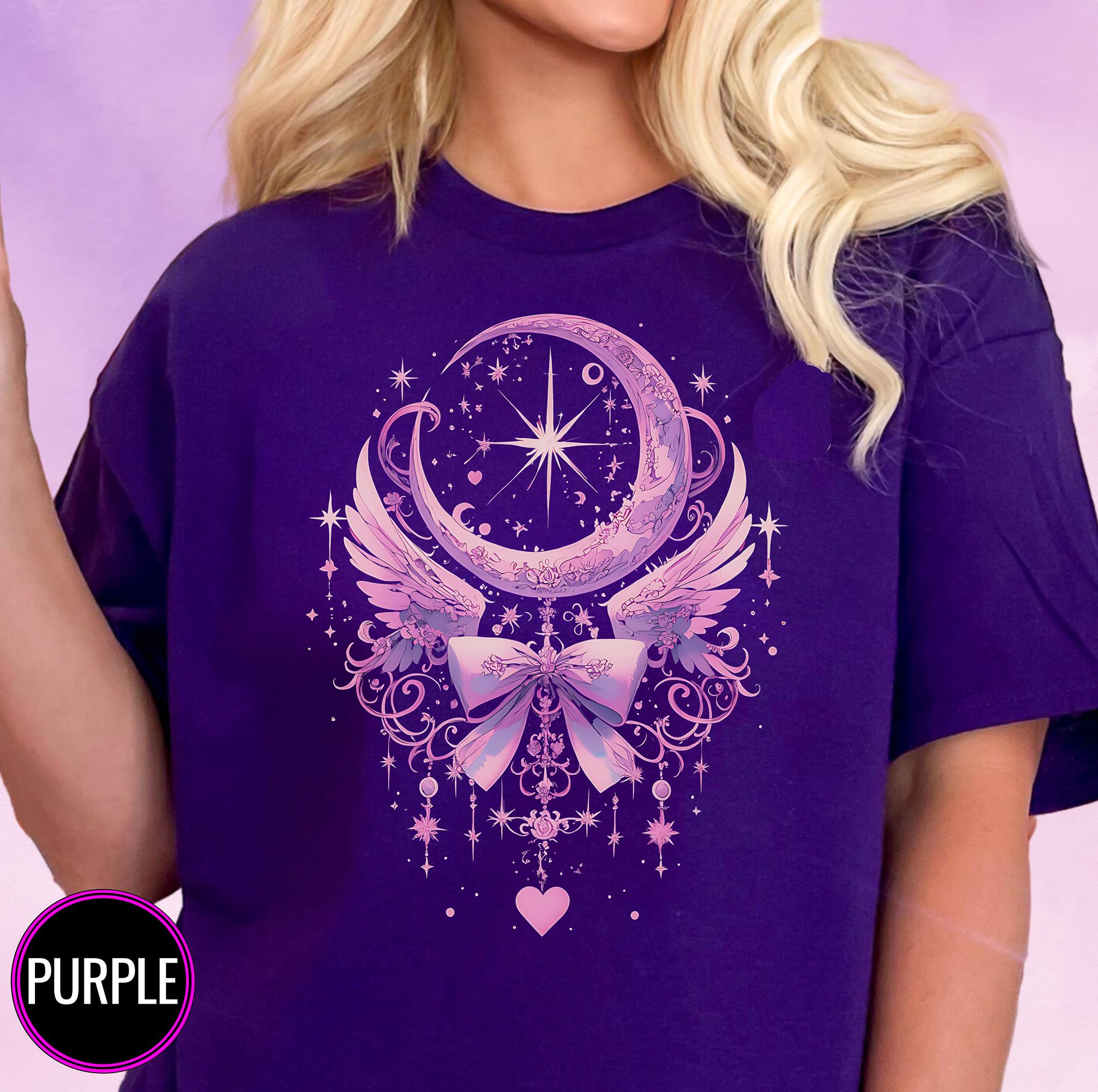 Pastel Goth Angel Moon T-shirt, Creepy Cute Yami Kawaii Tee. Harajuku ...
