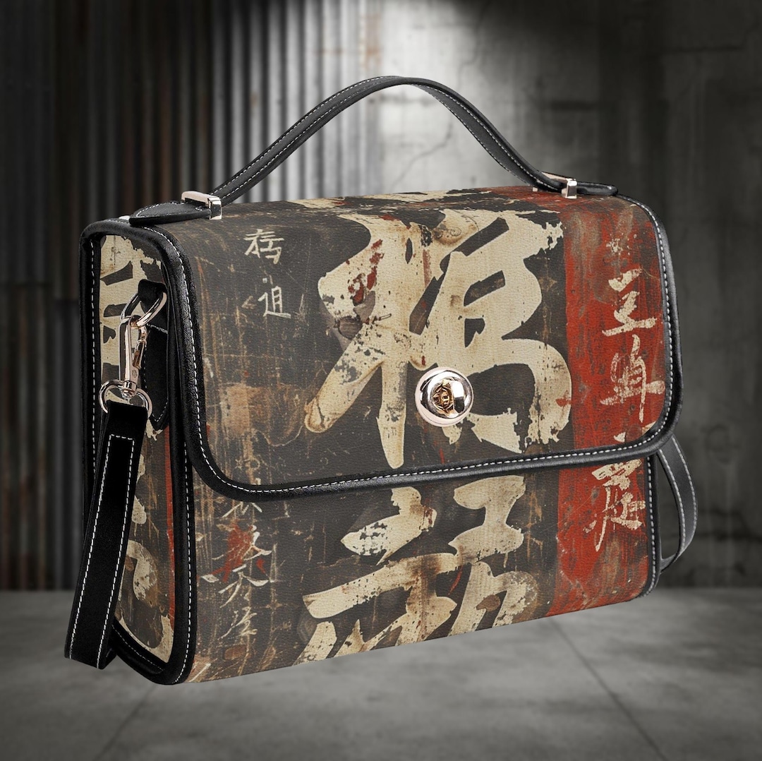 Vintage Japanese Calligraphy Satchel Bag for Women Into Japanese Grunge ...