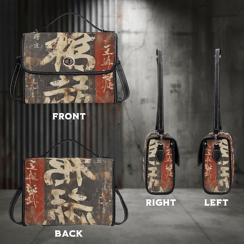 Vintage Japanese Calligraphy Satchel Bag for Women Into Japanese Grunge ...