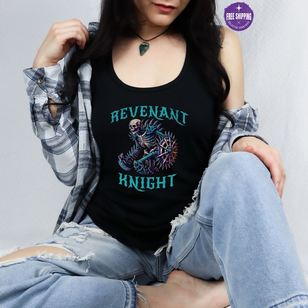 Retro Grunge Horror Tank Revenant Knight Skeleton Racerback Top Best ...