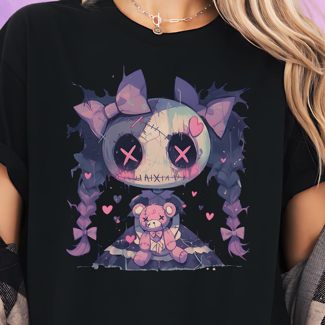Pastel Goth Shirt, Creepy Cute Clothes, Harajuku Kawaii Aesthetic Tee ...