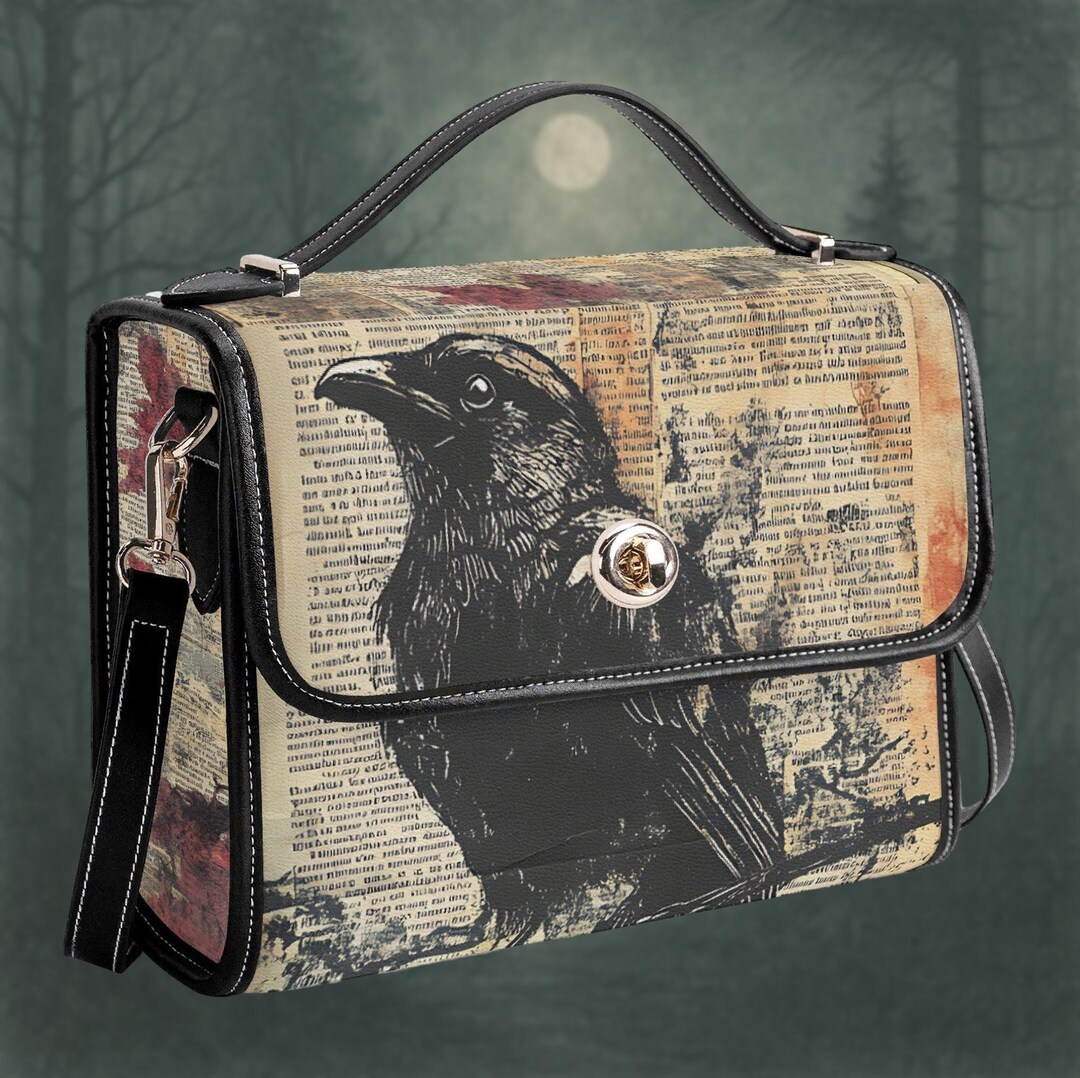 Gothic Raven Satchel Bag for Witchy Women Into Edgar Poe, Dark Academia ...