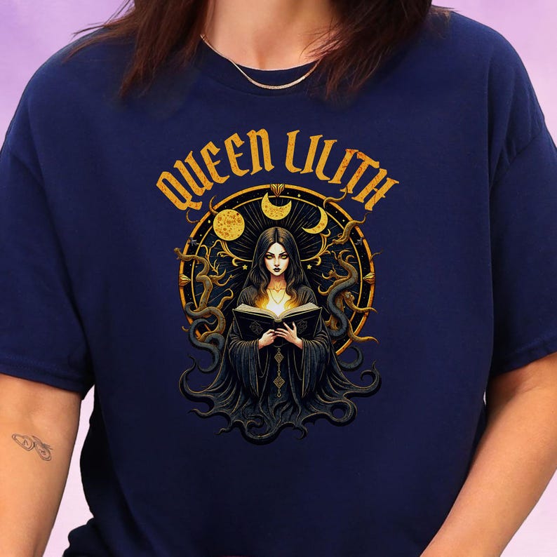 Queen Lilith T-shirt, Gothic Goddess Tee, Witchy & Occult Clothing ...