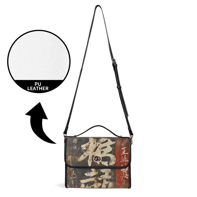 Vintage Japanese Calligraphy Satchel Bag for Women Into Japanese Grunge ...