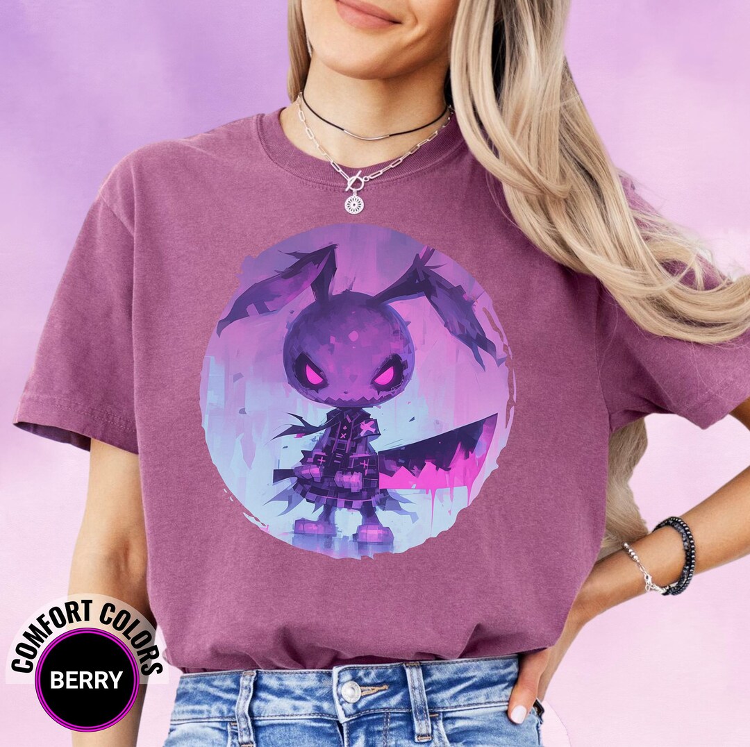 Comfort Colors, Pastel Goth Neon Bunny Shirt, Gothic Horror Tee, Alt ...