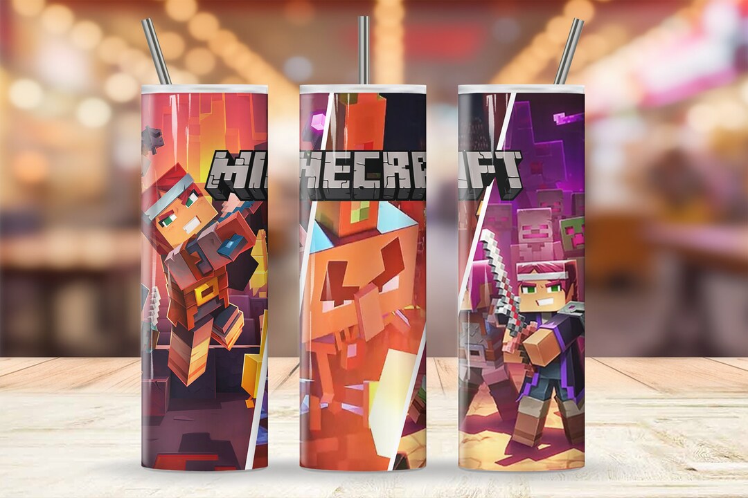 Minecrafter Minecraft Video Game 20oz Sublimation Tumbler Wrap Design ...