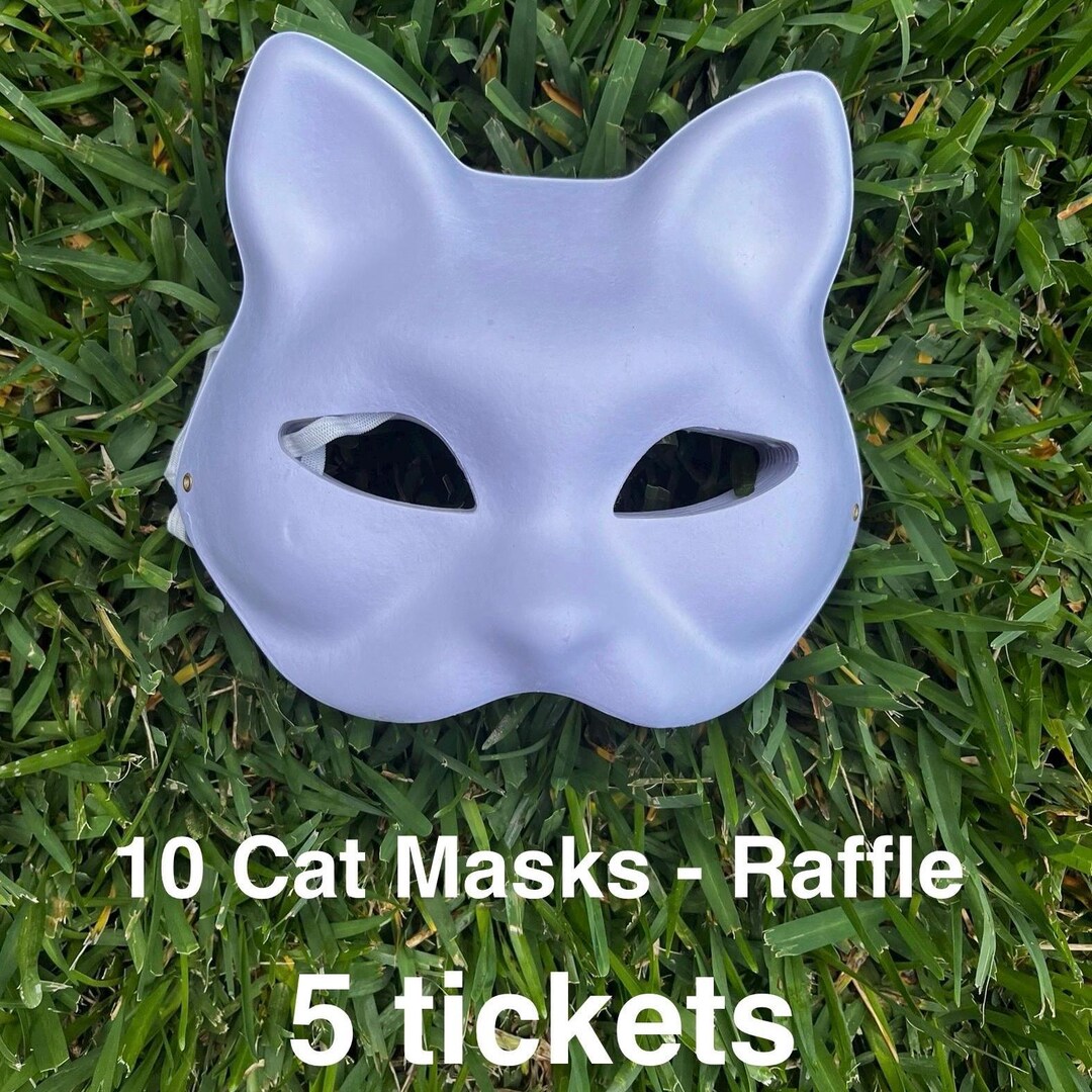 5 TICKETS 10 Pack Cat Mask Base Raffle - Etsy