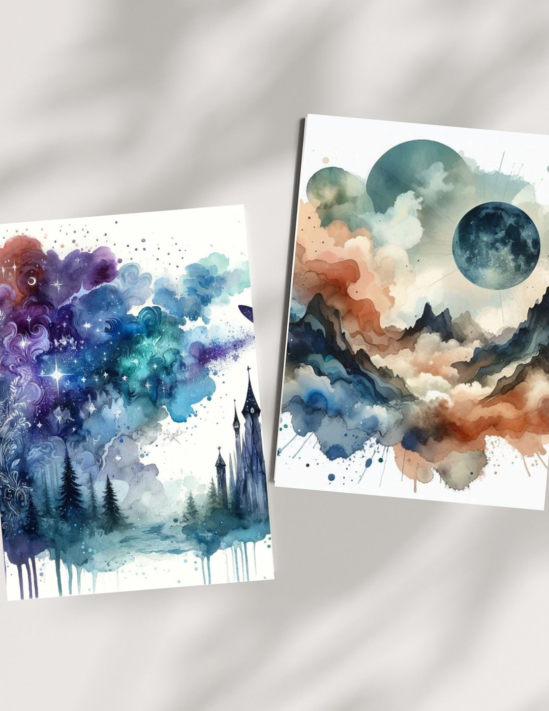Reverse Coloring for Mindfulness and Wellness 15 Watercolor Splash ...