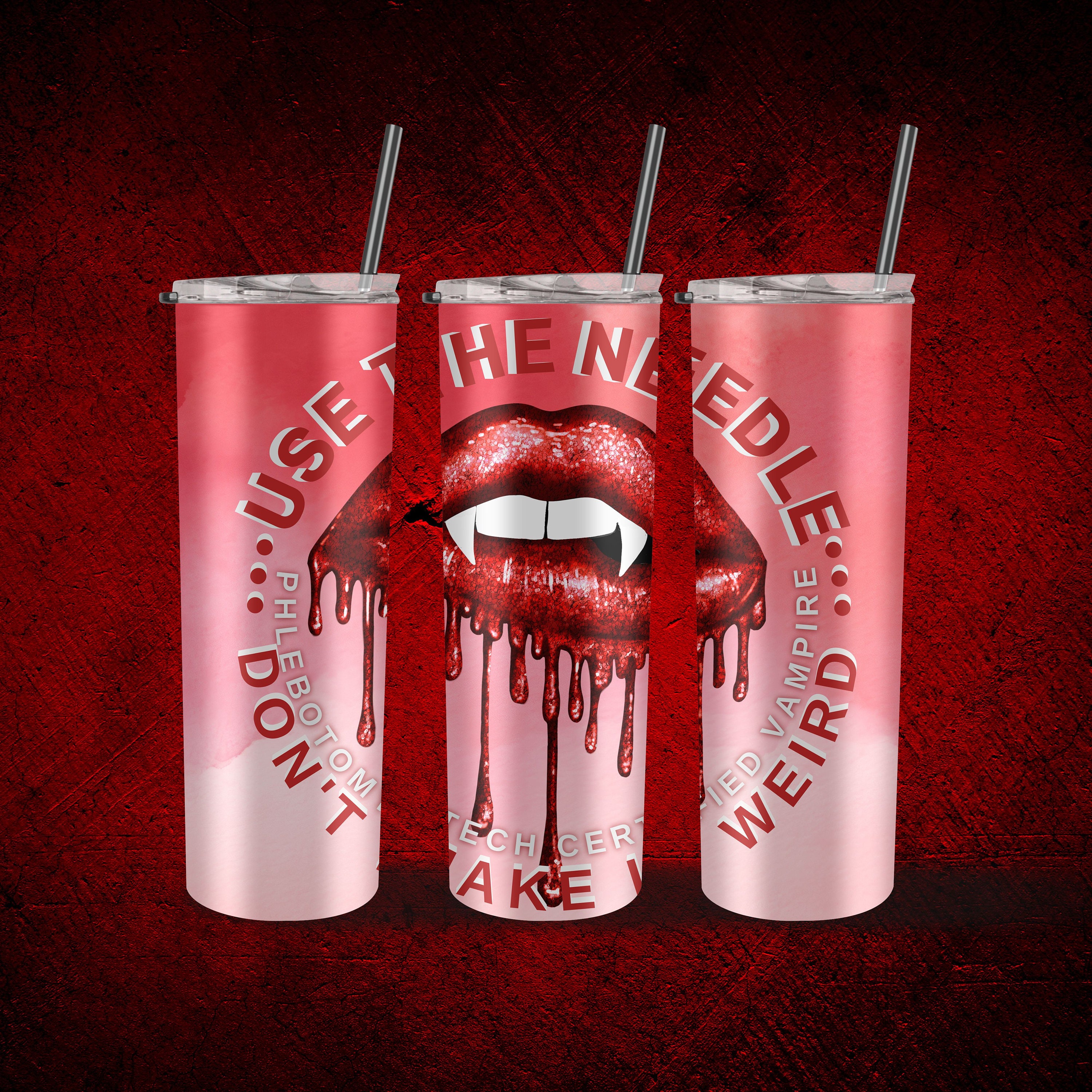 Phlebotomy 20oz Skinny Tumbler Wrap Sublimation Design, Tumbler PNG ...