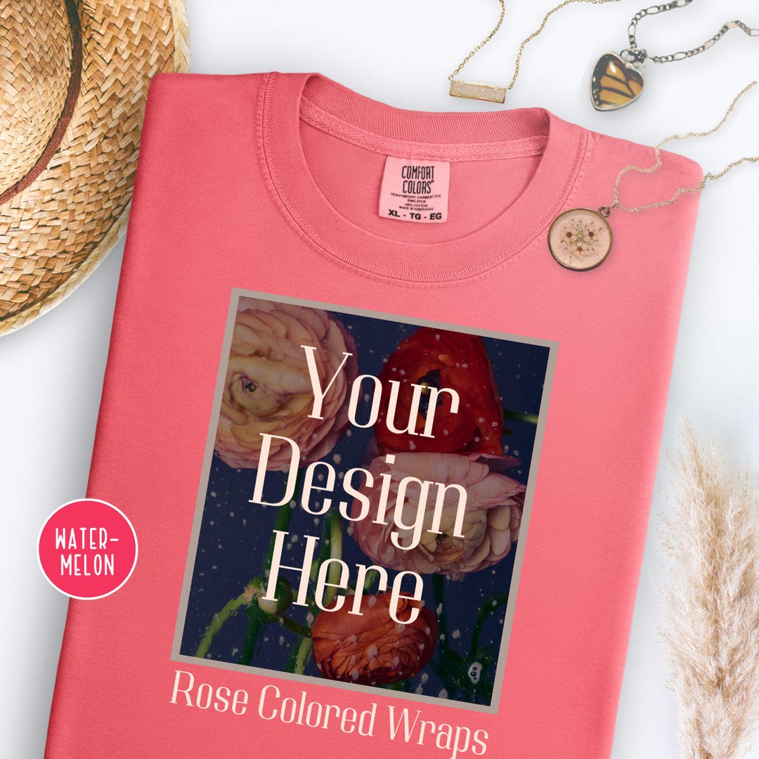 Watermelon Comfort Colors 1717 Mockup Comfort Colors C1717 Mockup ...