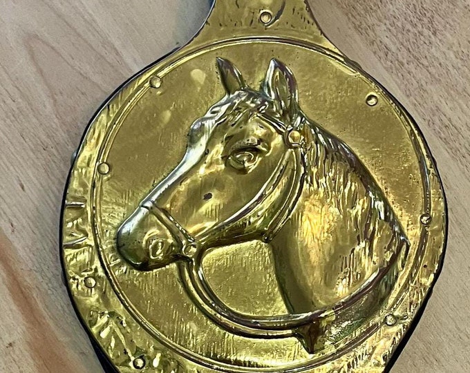 Vintage Brass Bellows. Fireside Hand Bellows With Embossed Horse Head ...