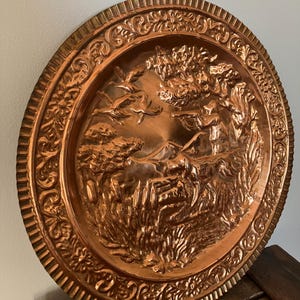 Vintage Copper Wall Plates. 16 Large Copper Wall Plaques Wall Decor ...