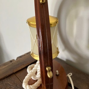 Vintage Table Lamp, Nautical Ship Yacht Steering Wheel Marine Lamp ...