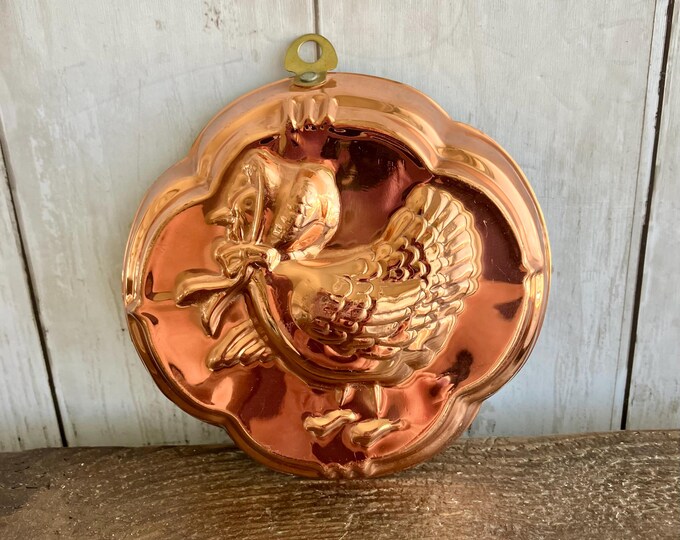 Vintage Copper Chicken Hen Jelly Mold. Kitchen Copper Wall Decor. - Etsy