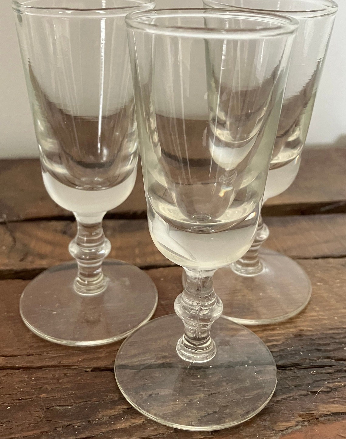 Vintage Liqueur, Schnapps Cordial Shooter Stemmed Glasses, Set of 3 ...