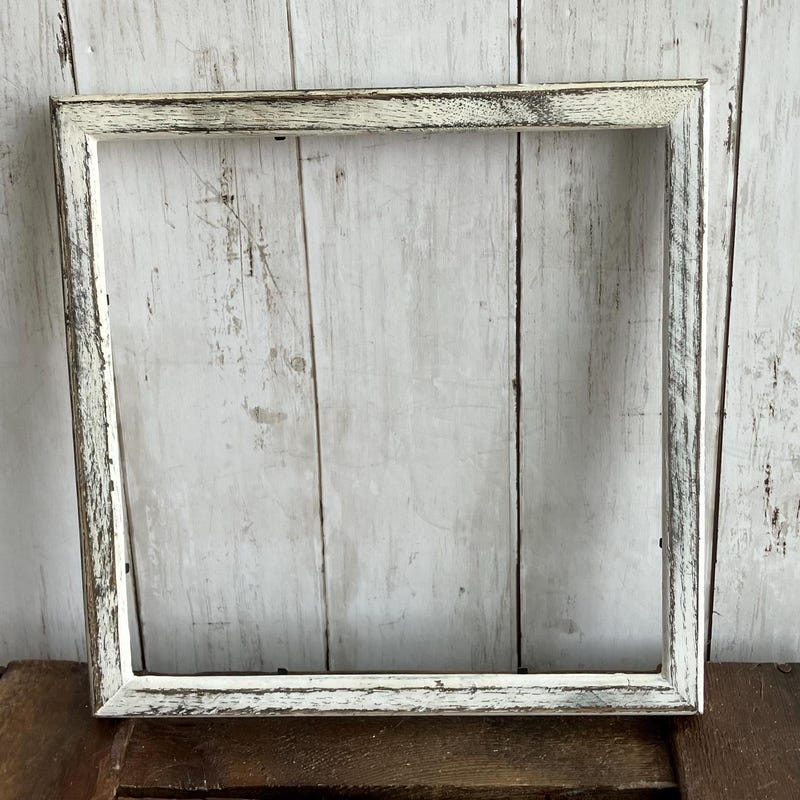Rustic White Frame - Etsy