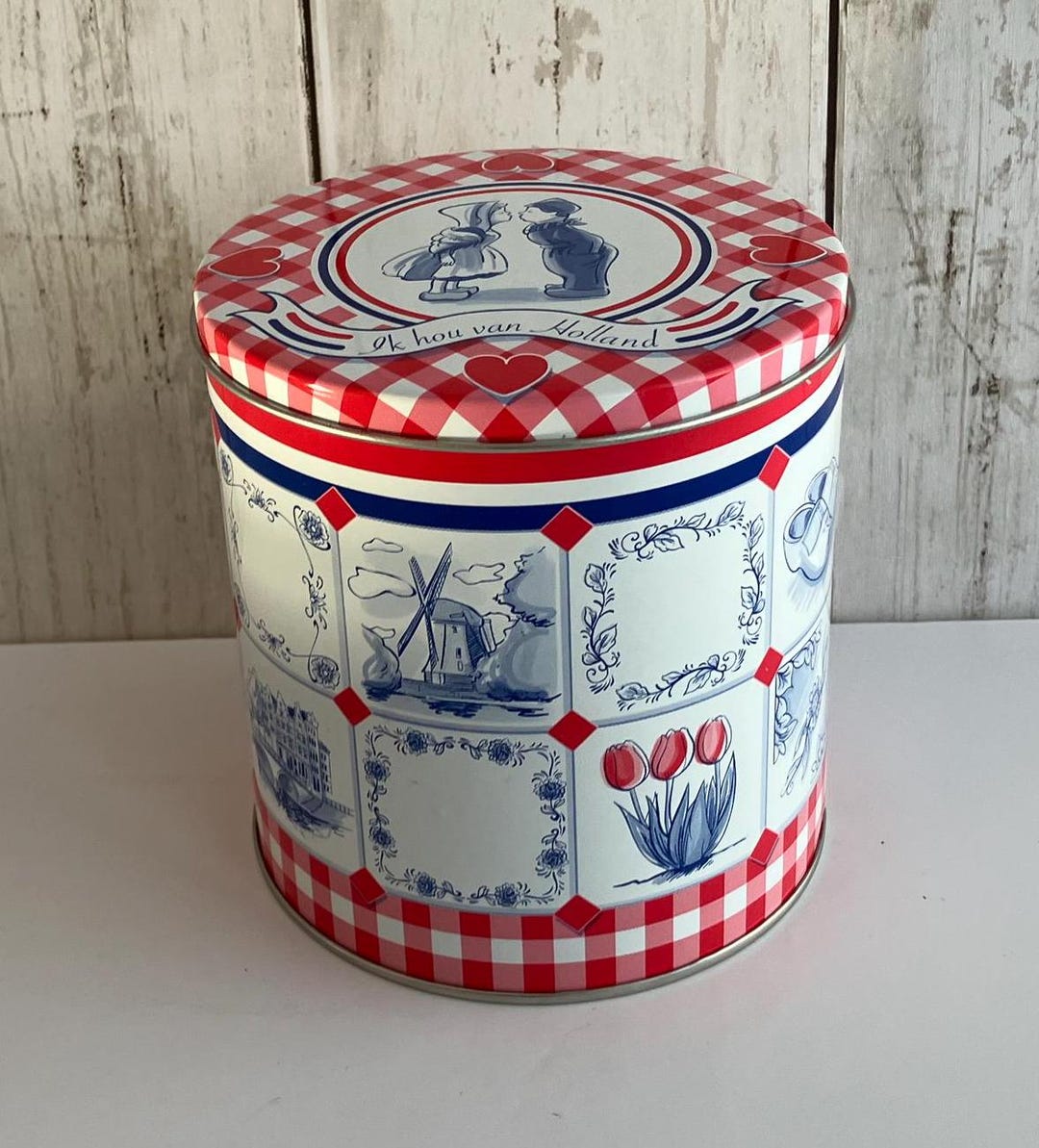 Dutch Biscuit Tin. Stroopwafel Tin From Holland. Dutch Scenery Tin. - Etsy