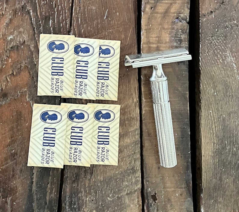 Vintage Gillette Tech Double Edge Safety Razor Fat Handle PAT. 1932 Pre ...