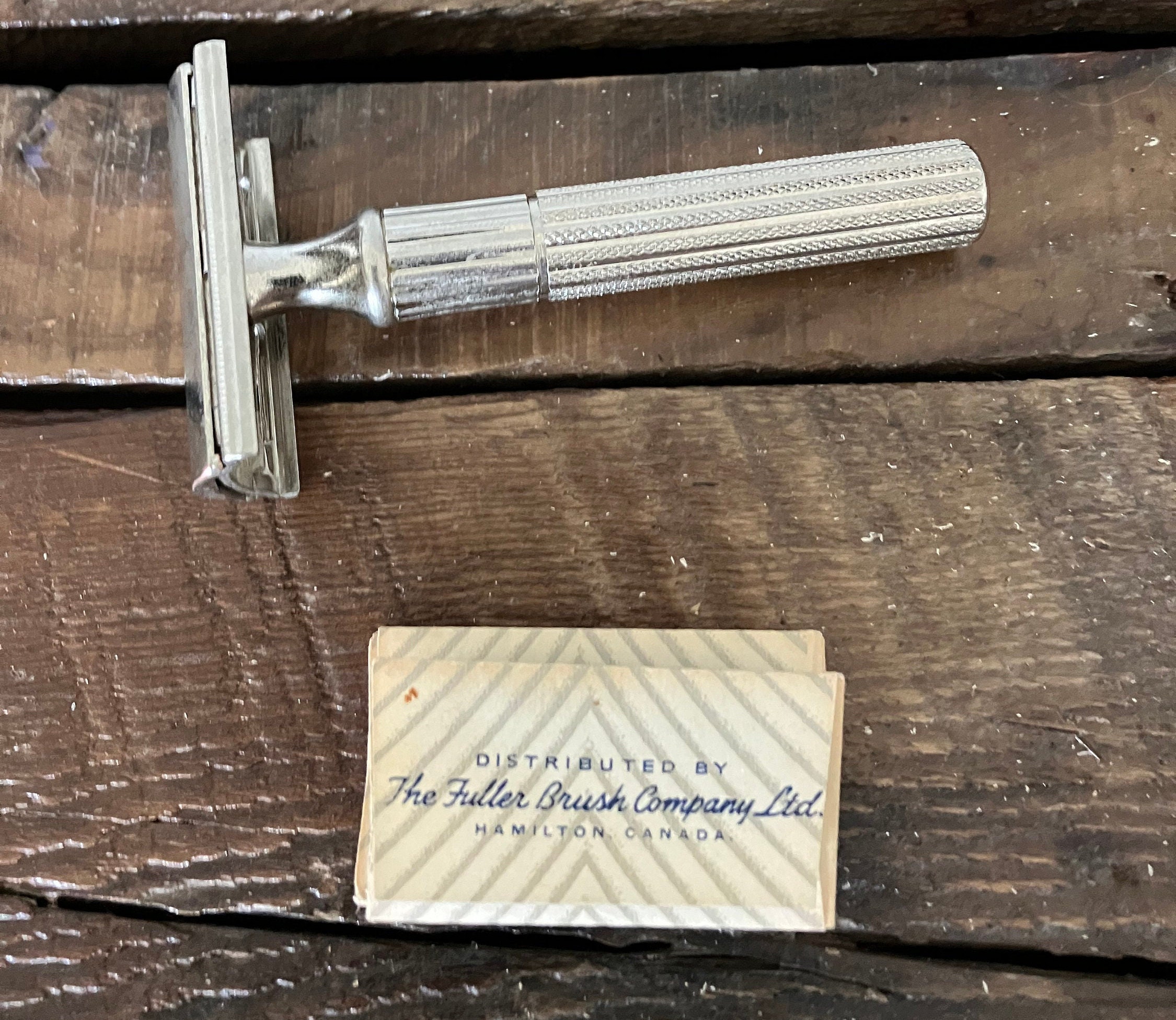 Vintage Gillette Tech Double Edge Safety Razor Fat Handle PAT. 1932 Pre ...