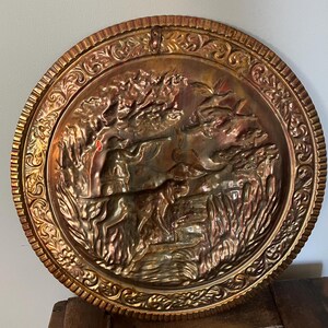 Vintage Copper Wall Plates. 16 Large Copper Wall Plaques Wall Decor ...