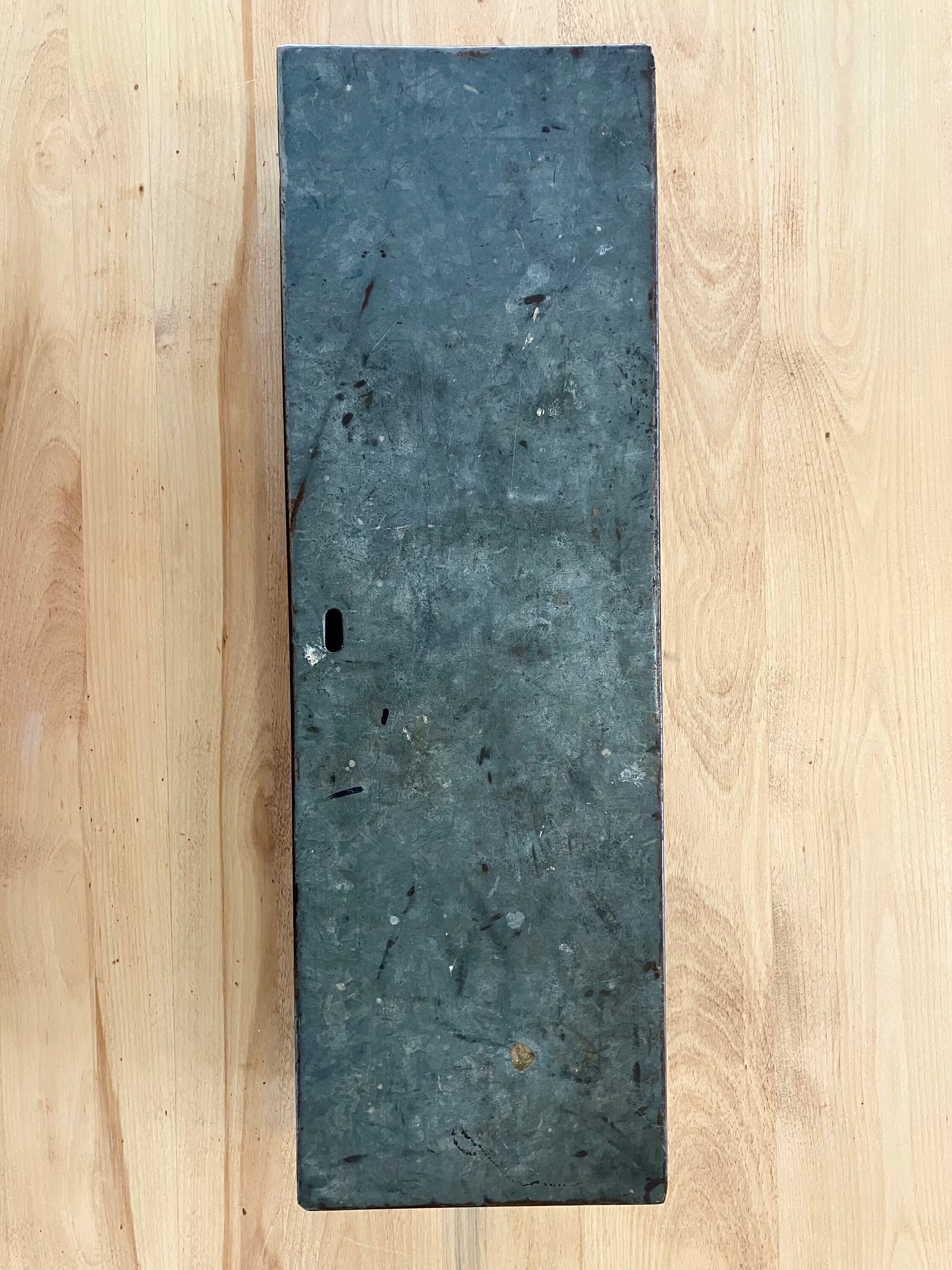 Metal Lock Box Vintage Industrial. Galvanized, Distressed, Rustic ...