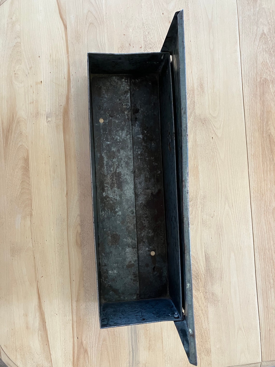 Metal Lock Box Vintage Industrial. Galvanized, Distressed, Rustic ...