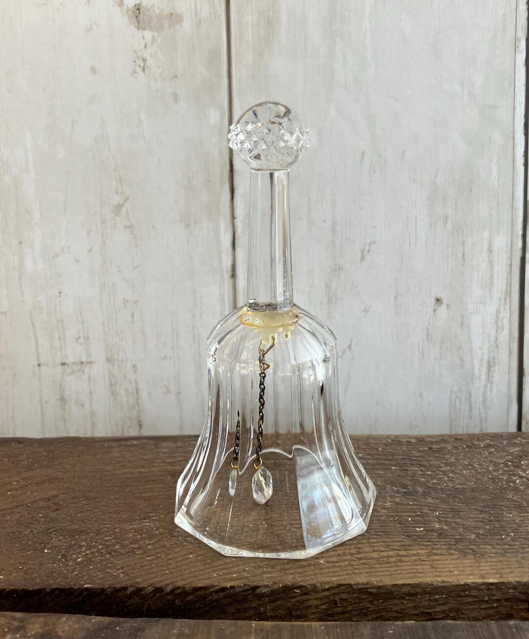Vintage Crystal Bell. Small Clear Glass Bell. Handheld Crystal Bell. - Etsy