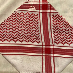 Palestinian Kuffiyeh White Shemagh Scarf Traditional Keffiyeh Kufiya ...