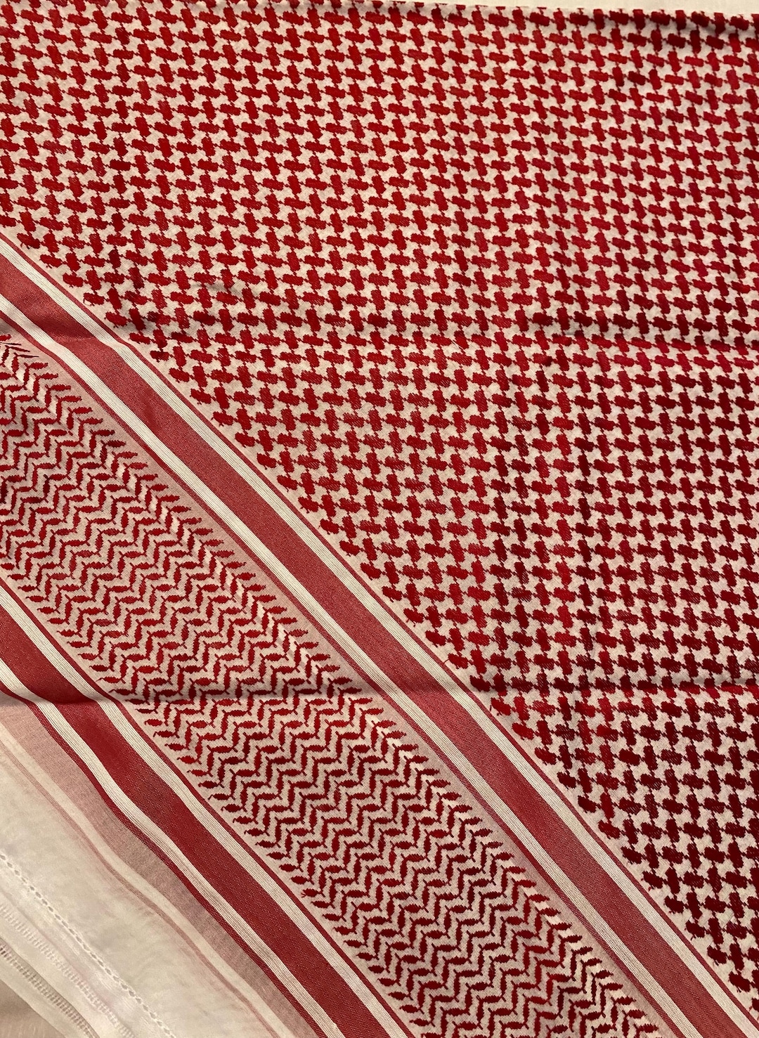 Palestinian Kuffiyeh White Shemagh Scarf Traditional Keffiyeh Kufiya ...