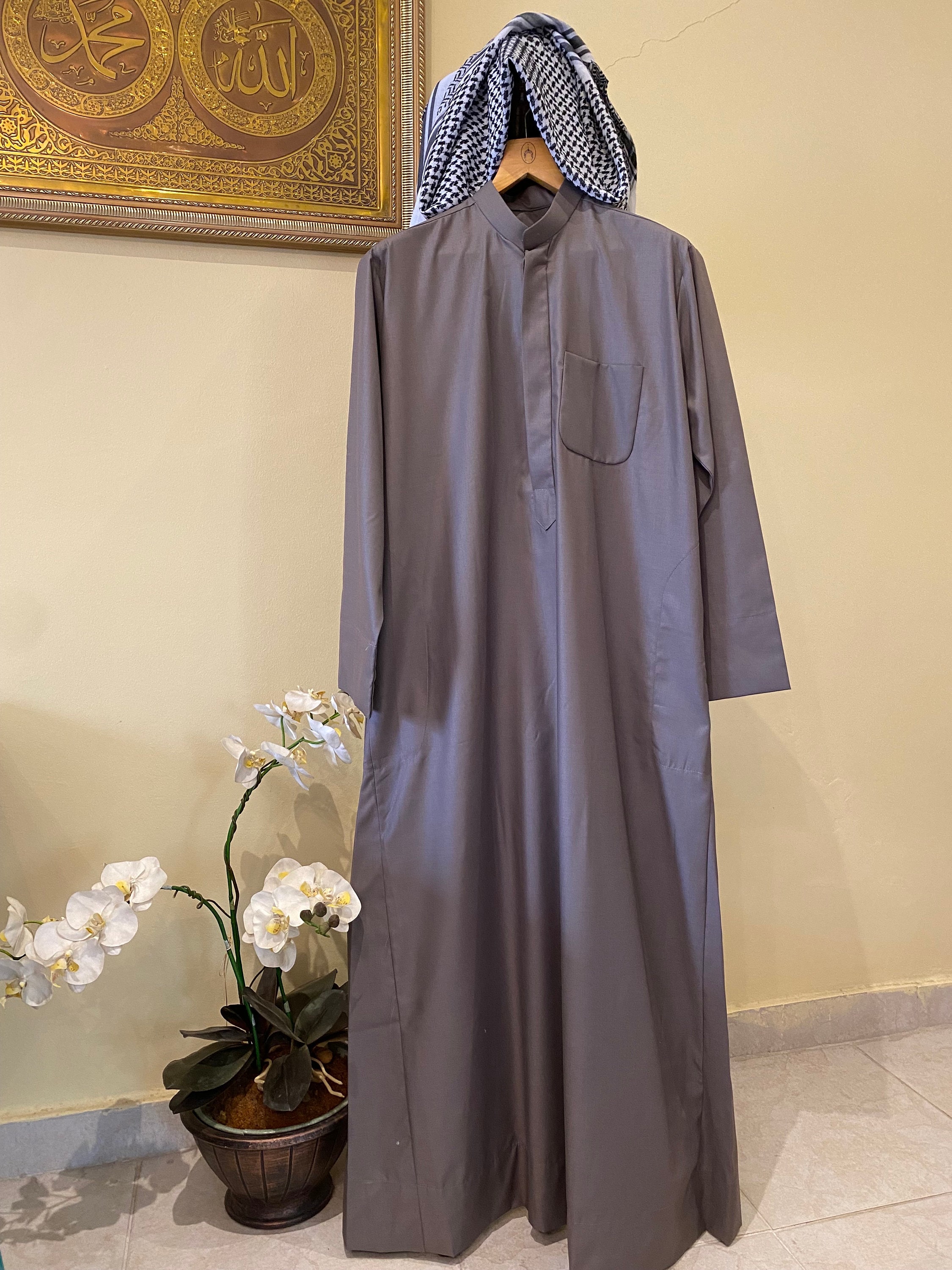 Thobe Men Jubba for Boys Kuwaiti Emirati Thobe Islamic Modern Thobe ...