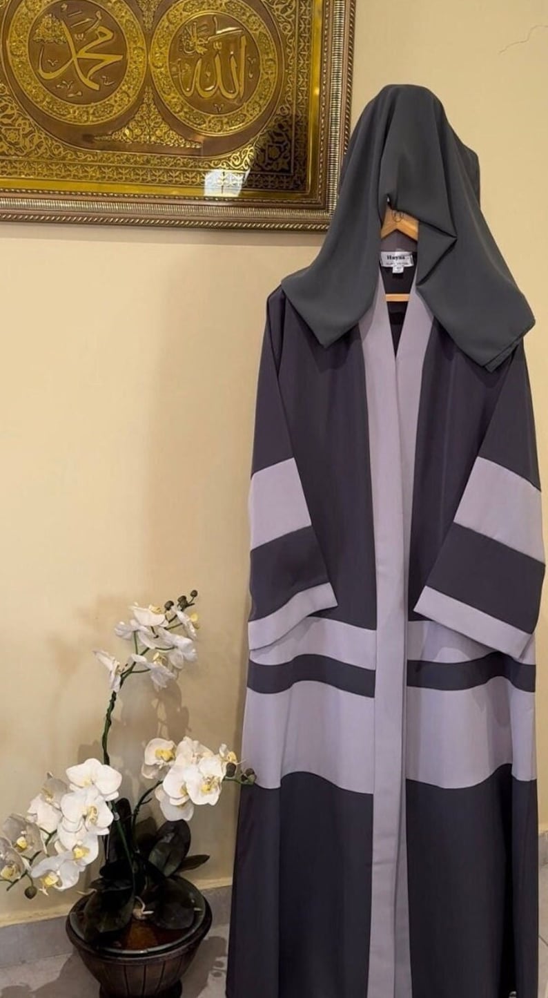 Open Abaya for Women With Matching Hijab - Everyday Ramadan Abaya ...
