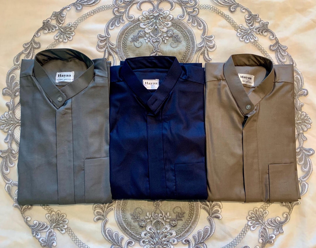 Thobe Men Jubba for Boys Kuwaiti Emirati Thobe Islamic Modern Thobe ...