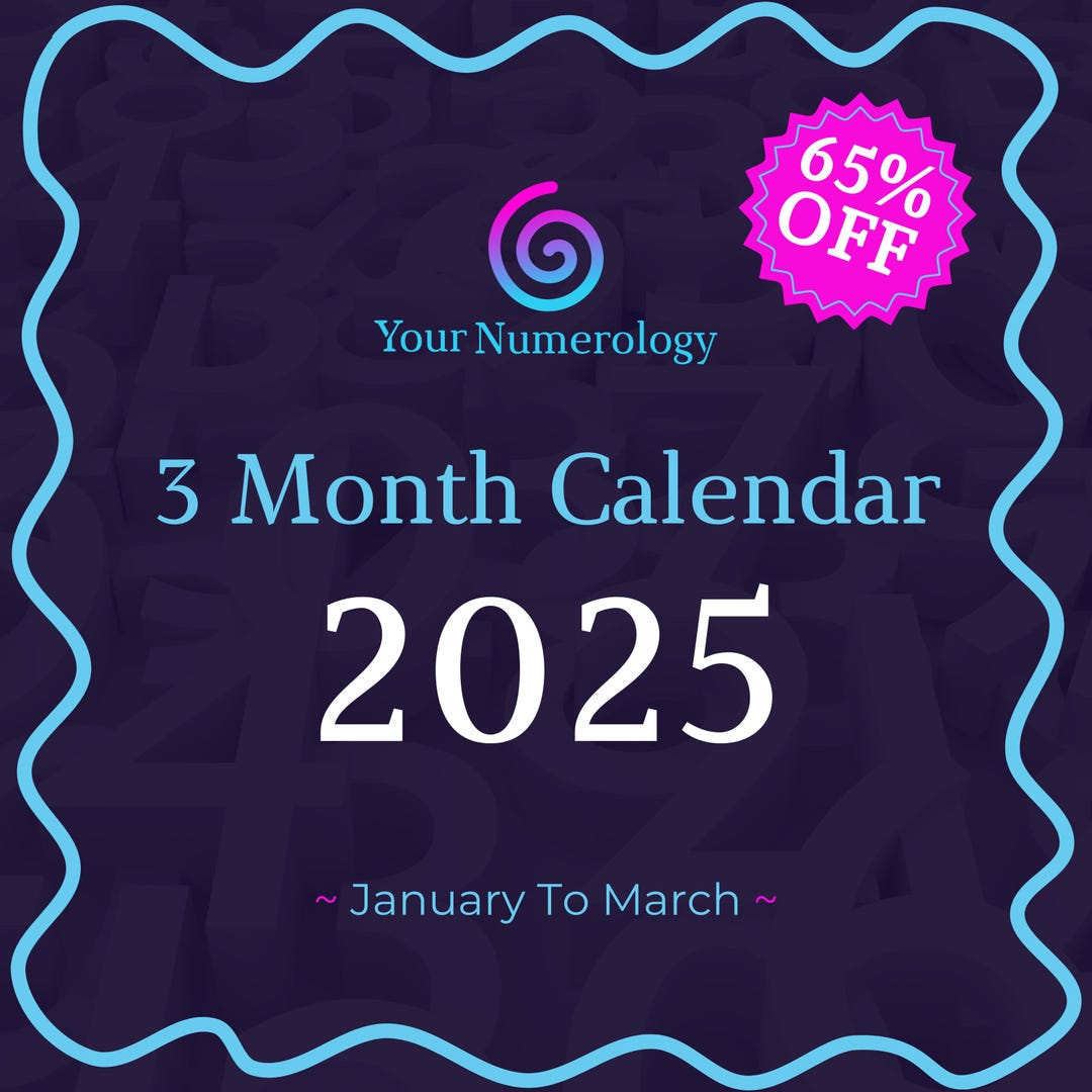 3-month Numerology Calendar | Monthly Energy Guide | Numerology ...