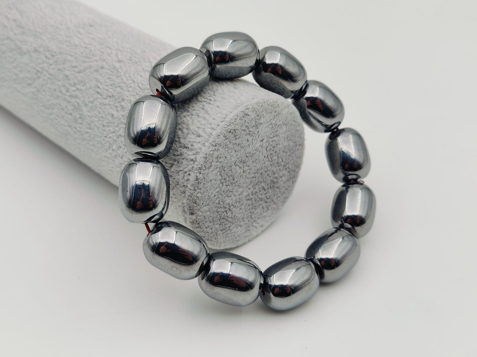 Terahertz Beaded Stretch Bracelet, Healing Energy Bracelet, Unique Oval ...