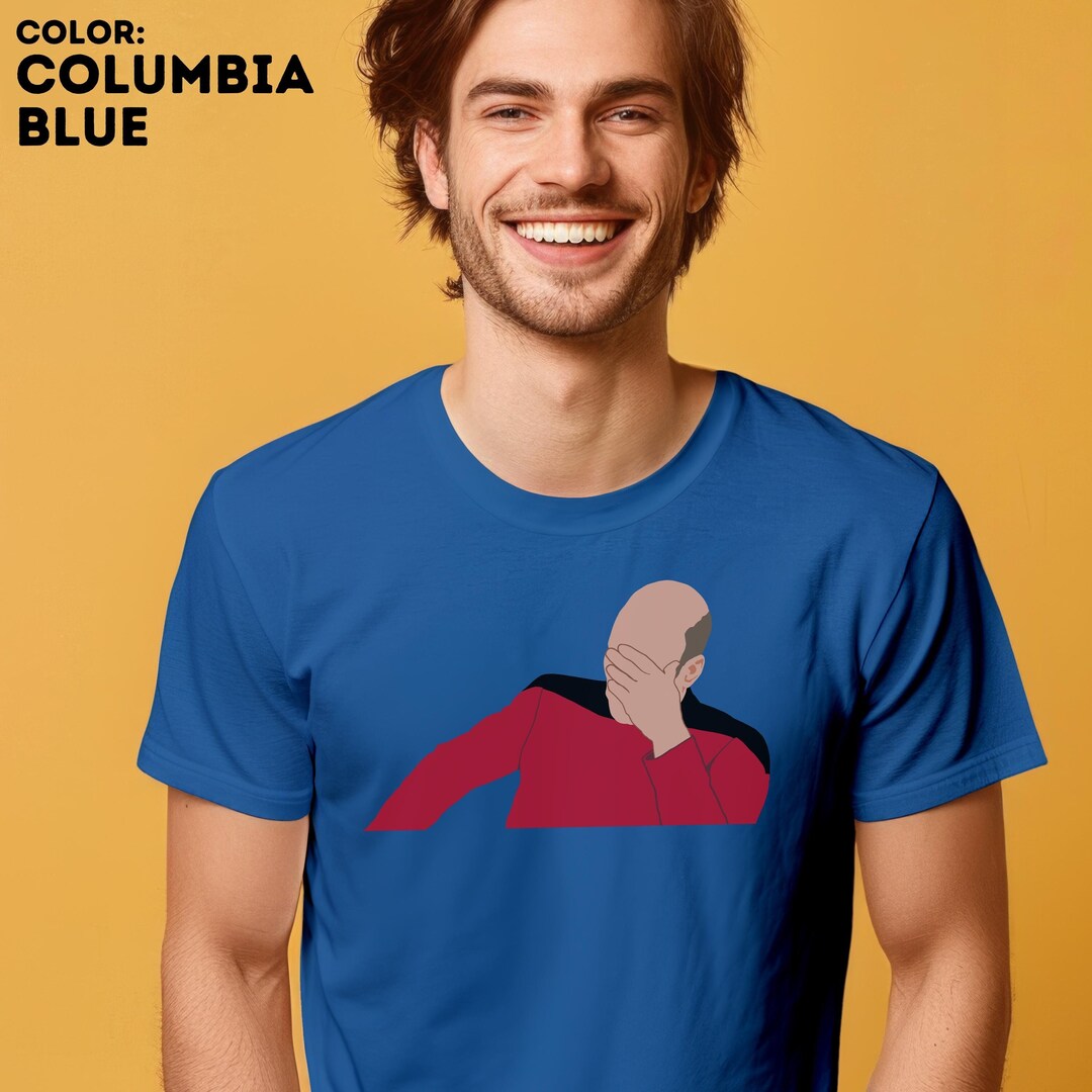 Picard Facepalm Tee / Captain Picard Face Palm / Jean Luc Picard / Star ...