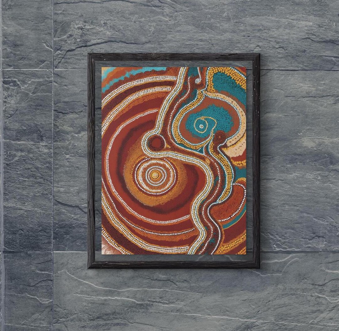 Aboriginal Dot Wall Decor, Australian Digital Art, Aboriginal Home ...