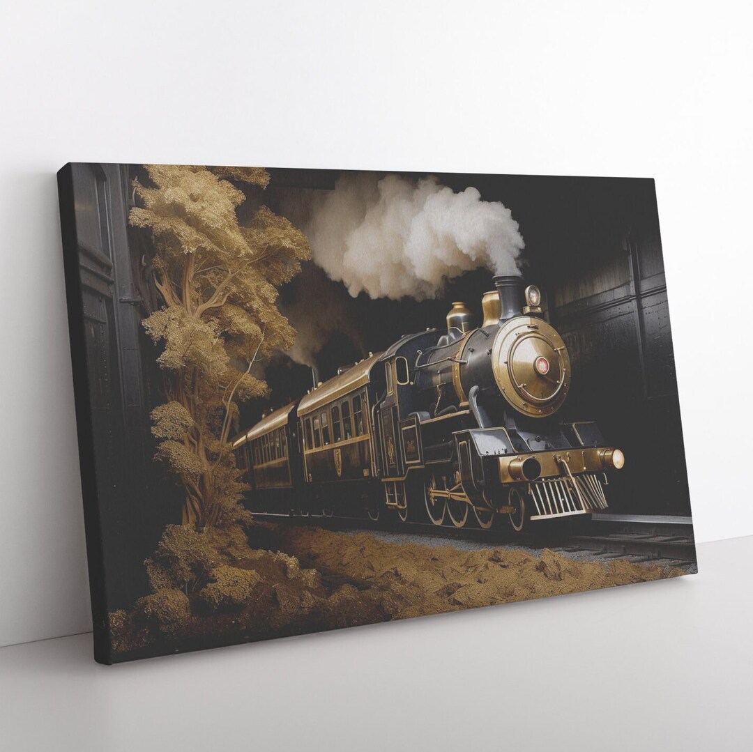 Steam Locomotive Wall Art, Train Decor, Train Wall Hanging, Gift for ...