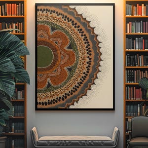 Aboriginal Dot Wall Decor, Australian Digital Art, Aboriginal Home ...