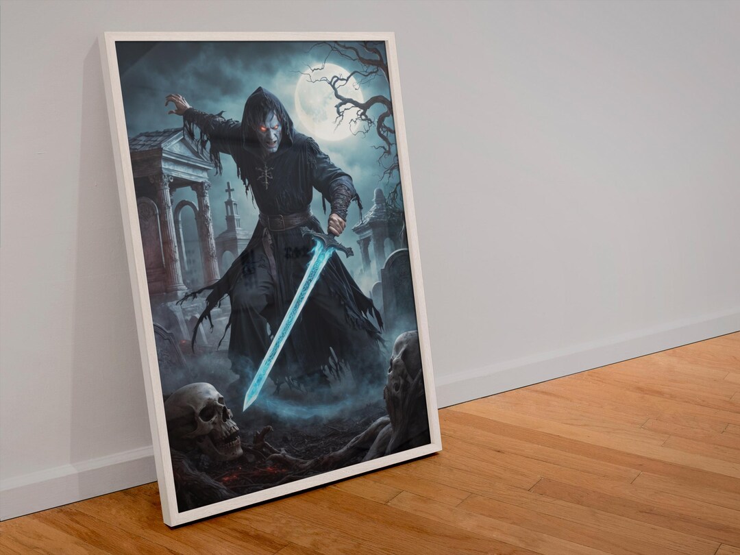 Necromancer Digital Wall Art, Gamers Den Wall Art, Mythical Office ...