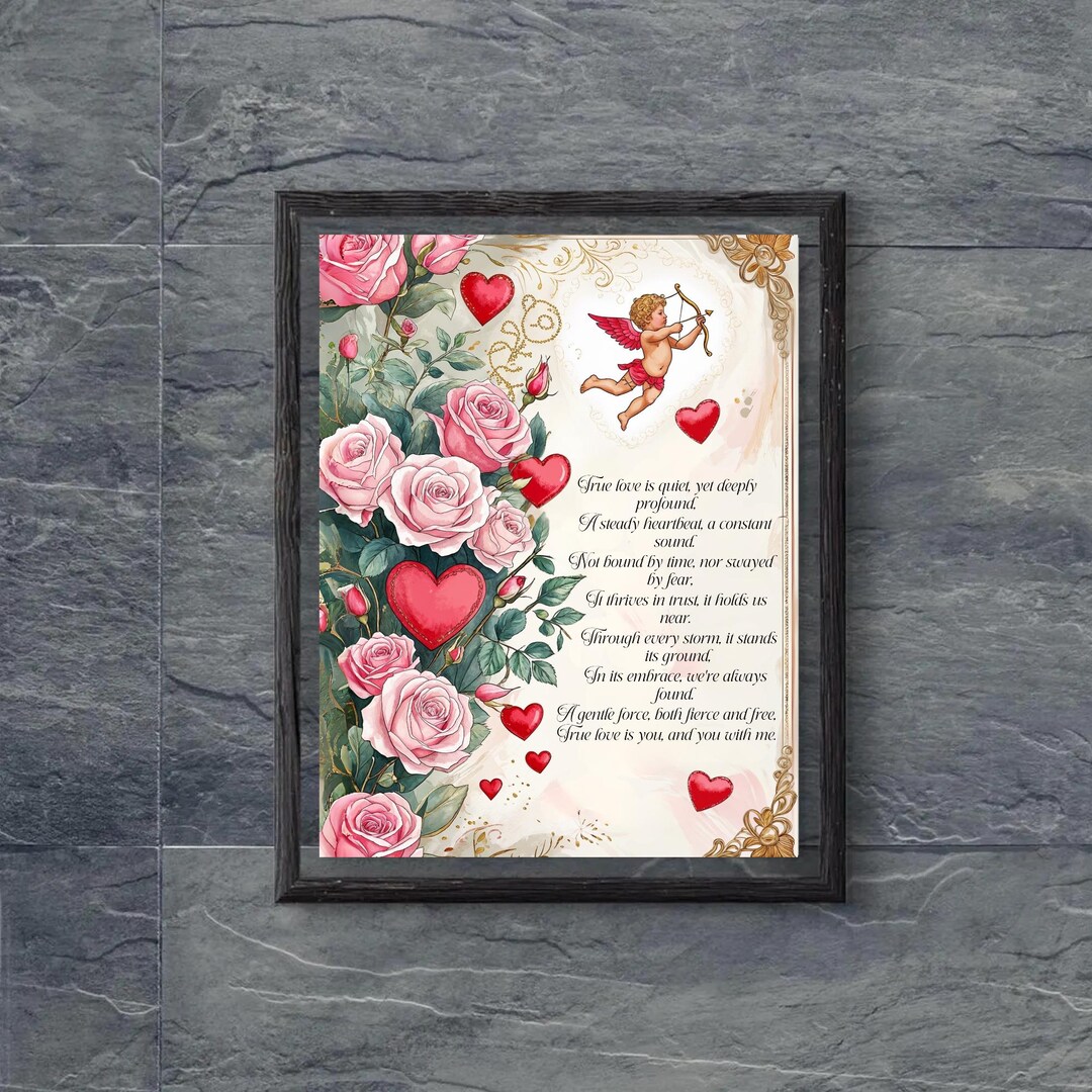 Love Poem Wall Art: Valentine's Day Decor (digital Download) - Etsy