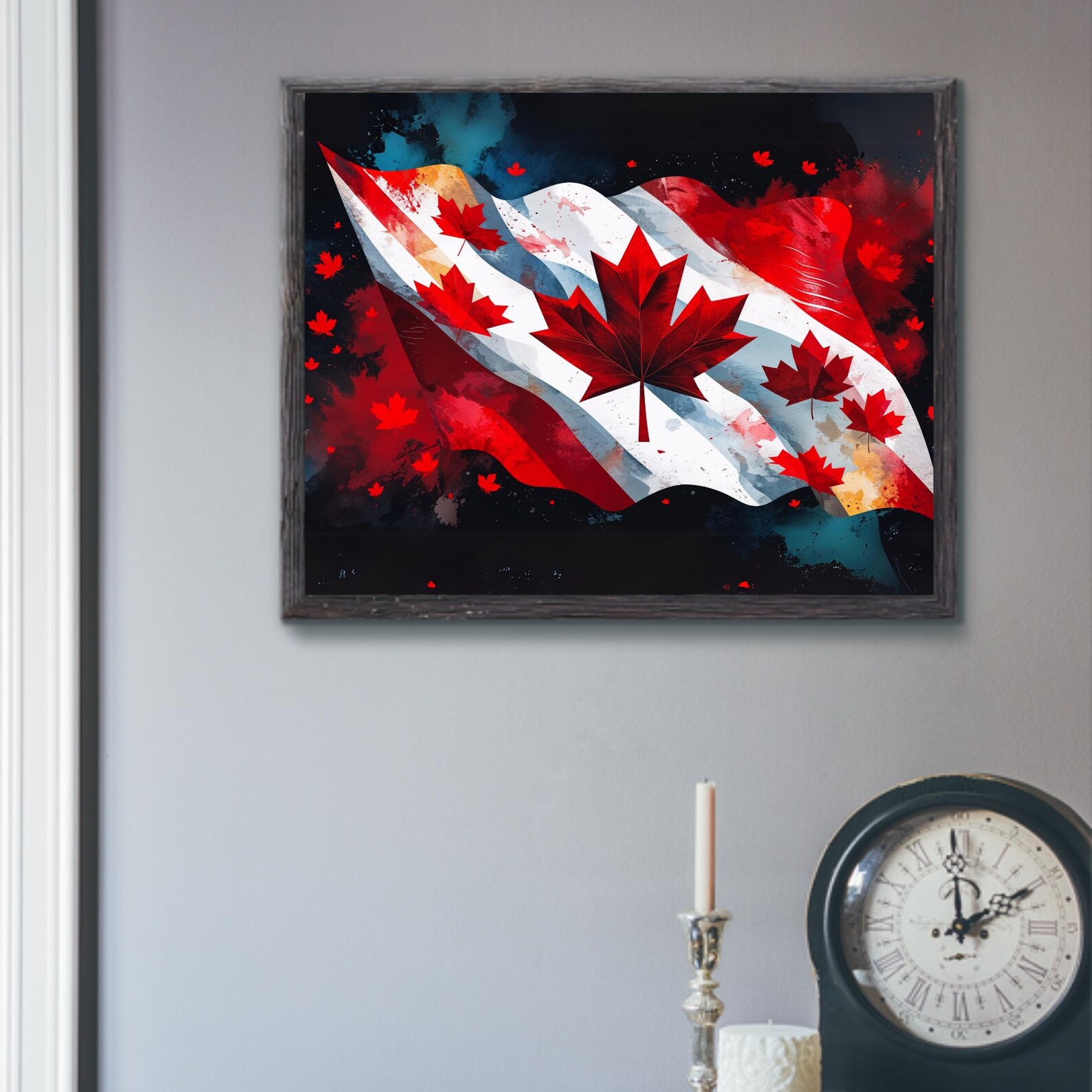 Canada Flag Art Print: Patriotic Home Decor (digital Download) - Etsy