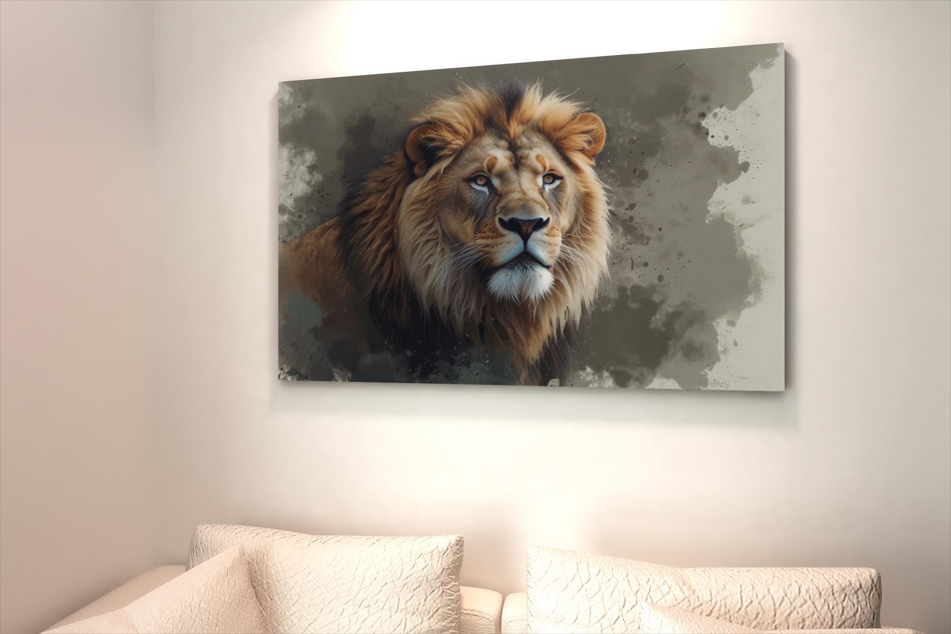 Safari Lion Digital Wall Art, Office Decor, Housewarming Gift, Wedding ...