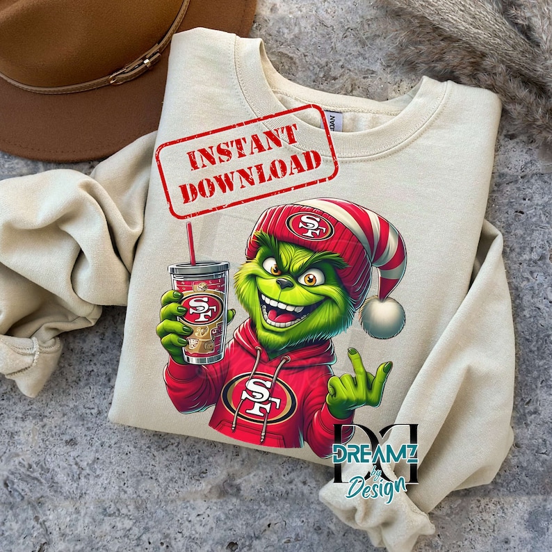 Happy Grinch San Francisco Fan 5000x5000 PNG Files Designs - Etsy