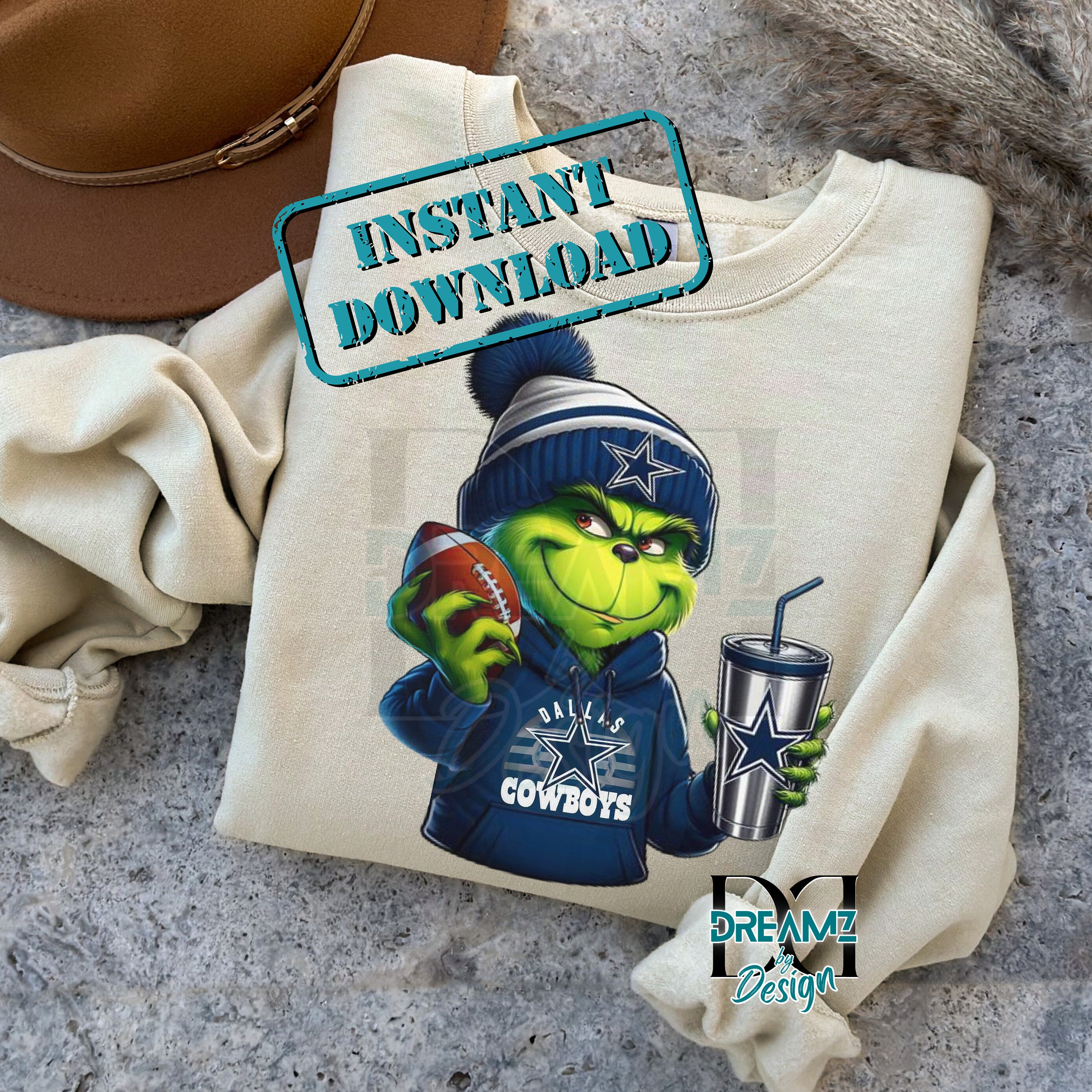 1 Boy Grinch Cowboys 5000x5000 PNG Files Designs - Etsy